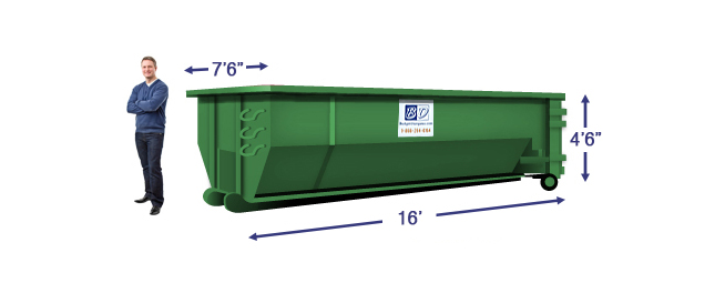 15 Yard Dumpster Rental Dimensions | Budget Dumpster