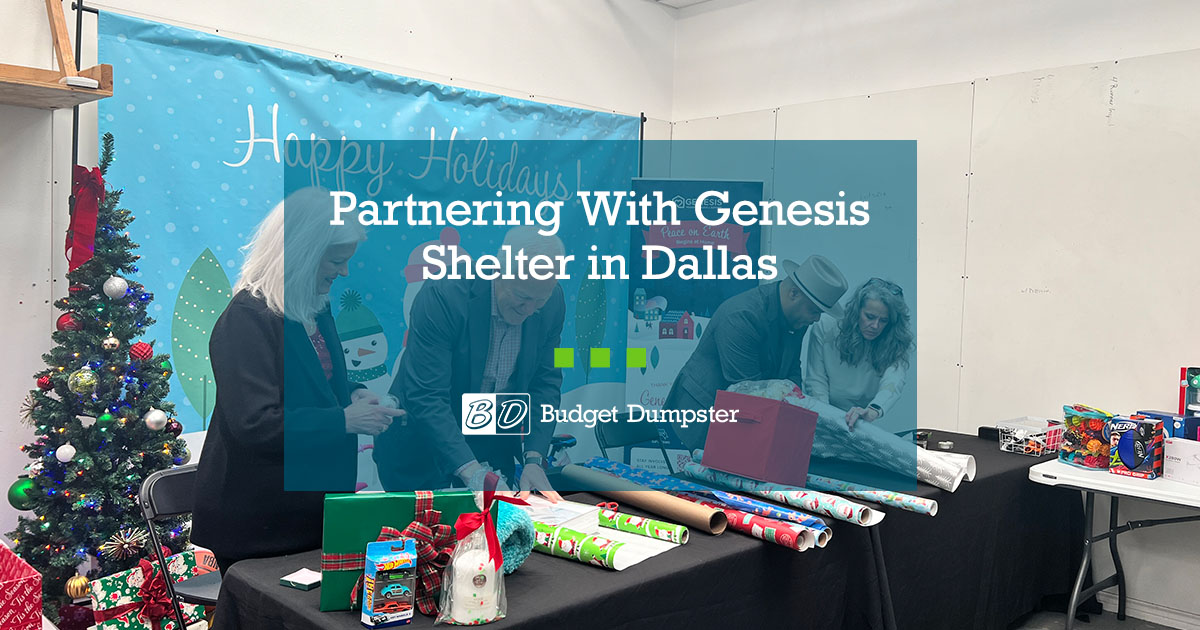 Partnering With Genesis Shelter in Dallas | Budget Dumpster